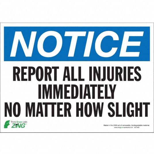 Polyester, Adhesive Sign Mounting, Notice Sign - 5YFN6|2134S - Grainger