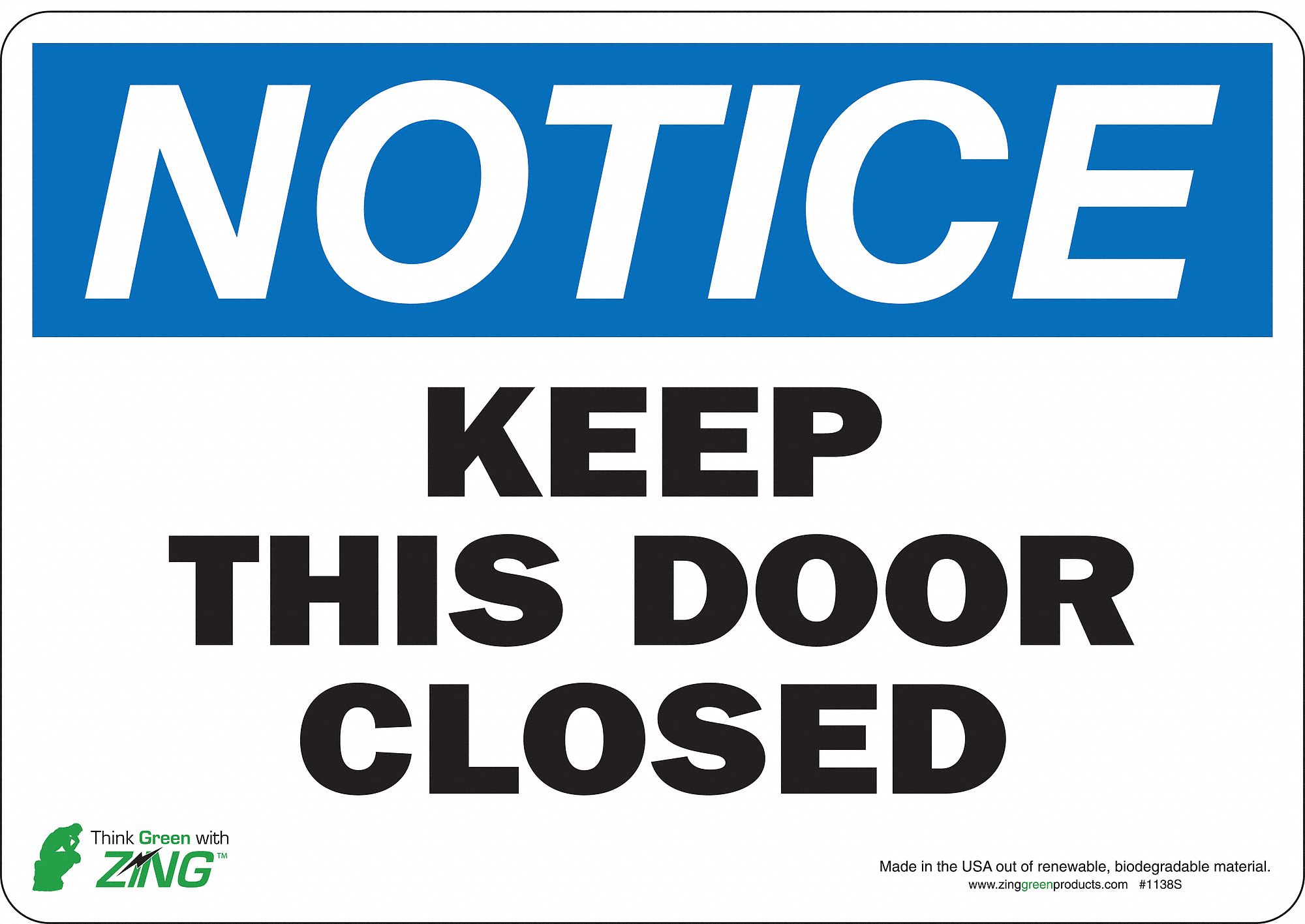 Notice Sign, Polyester, Rectangle, English - Grainger