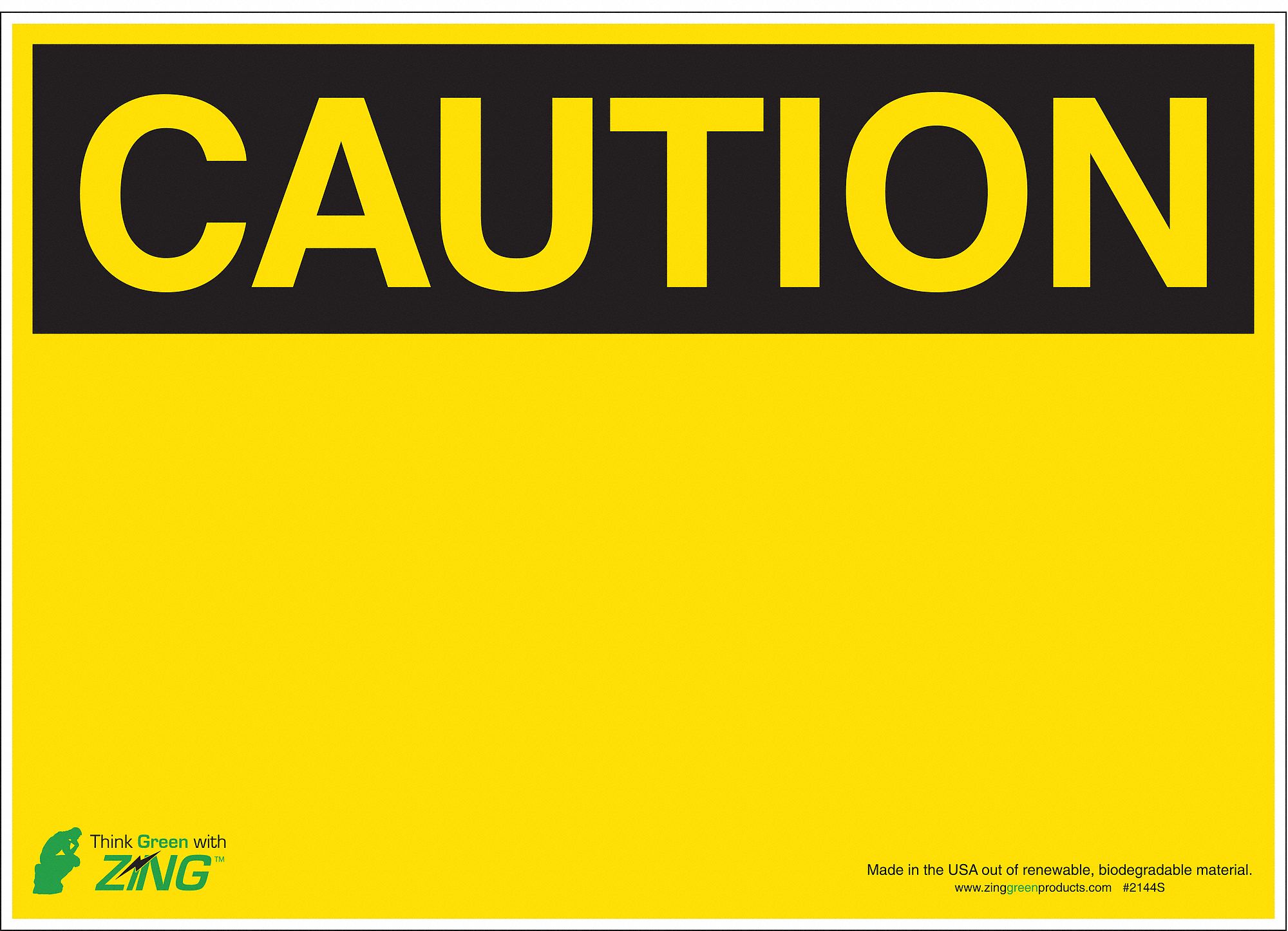 Polyester, Adhesive Sign Mounting, Caution Sign - 5YFV6|2144S - Grainger