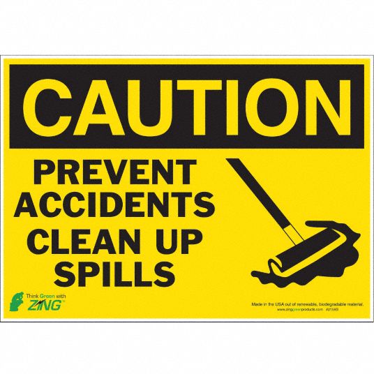 Polyester, Adhesive Sign Mounting, Caution Sign - 5YGC6|2159S - Grainger