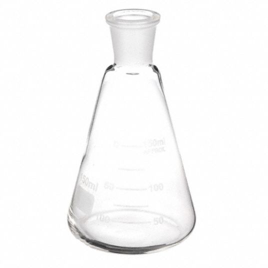 Glass, 150 mL Capacity - mL, Erlenmeyer Flask - 5YHP8|5YHP8 - Grainger
