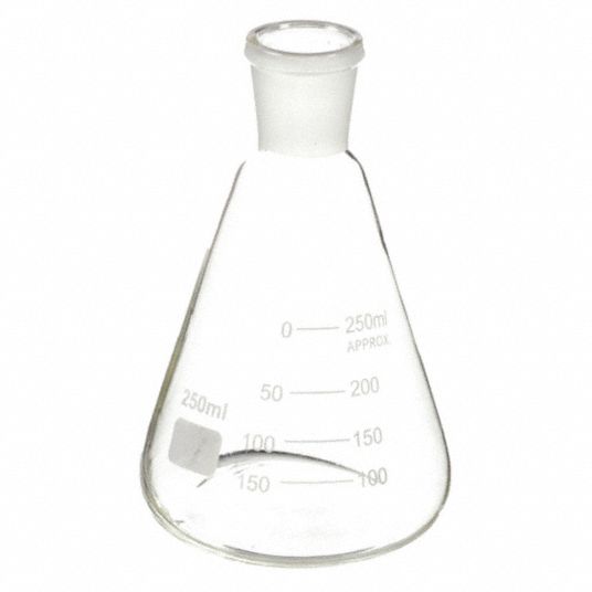Glass, 250 mL Capacity - mL, Erlenmeyer Flask - 5YHR2|5YHR2 - Grainger