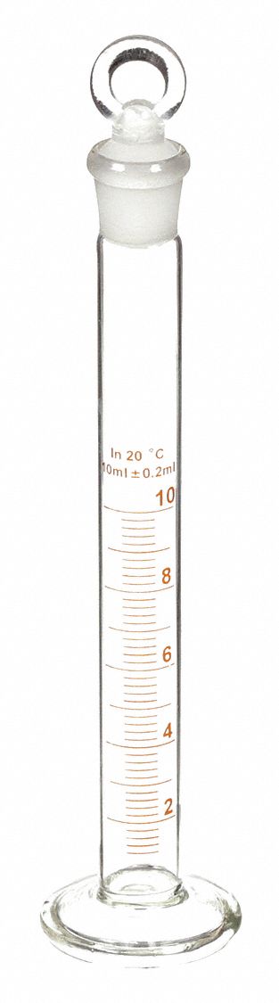 Glass, 10 mL Capacity - mL, Graduated Cylinder - 5YHY6|5YHY6 - Grainger