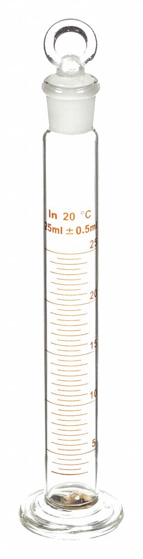 Glass, 25 mL Capacity - mL, Graduated Cylinder - 5YHY7|5YHY7 - Grainger