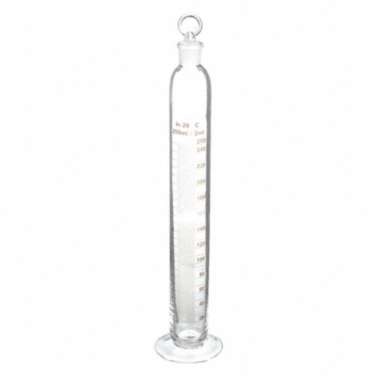 Glass, 250 mL Capacity - mL, Graduated Cylinder - 5YHZ0|5YHZ0 - Grainger