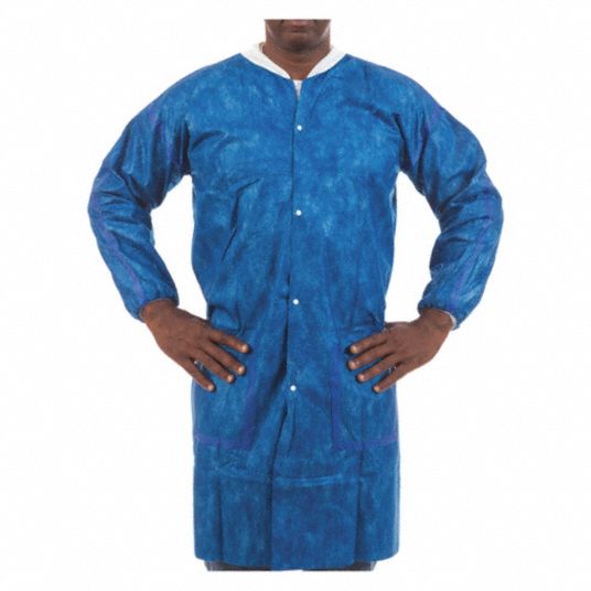 VIROGUARD, Fabric, 2 Pockets, Lab Coat - 5YLZ8|2425-L - Grainger
