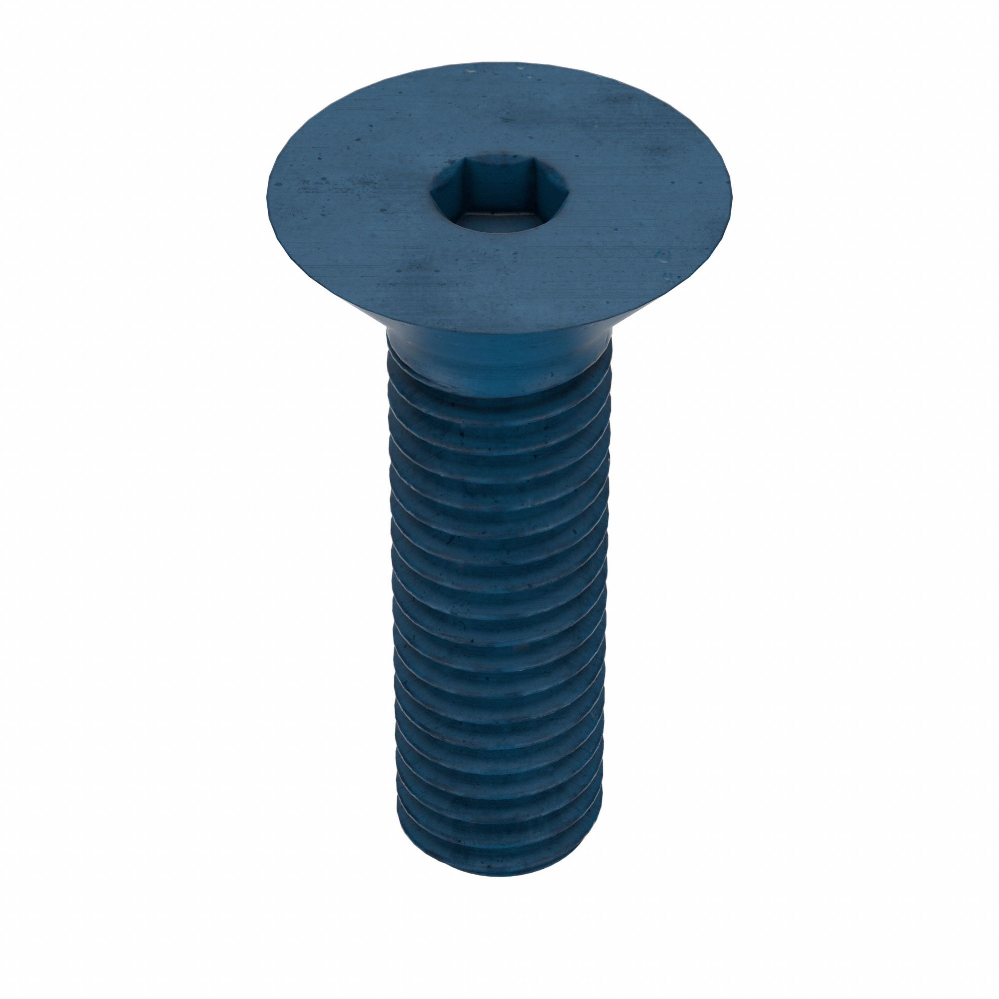 METRIC BLUE SHCS,FLAT,ALLOY STEEL,M5-0.80X16MM,PK25 - Socket Head Cap ...