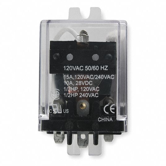120V AC, 5-Pin Flange Mount Relay; Flange Location: Side, AC Contact ...