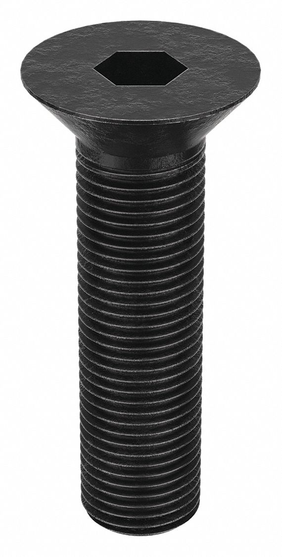 1/2"-20 Thread Size, 1 3/4 in Lg, Socket Flat Head Screw - 5YPX2 ...