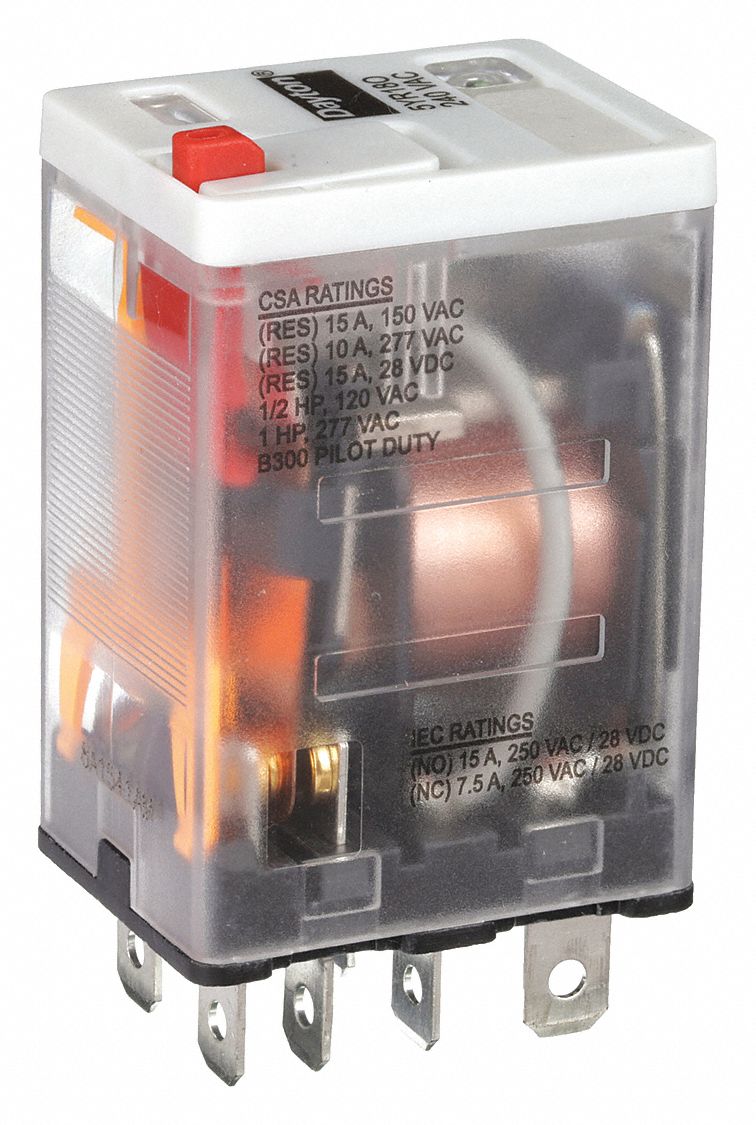 DAYTON, Socket Mounted, 240V AC, General Purpose Relay - 5YR18|5YR18 - Grainger