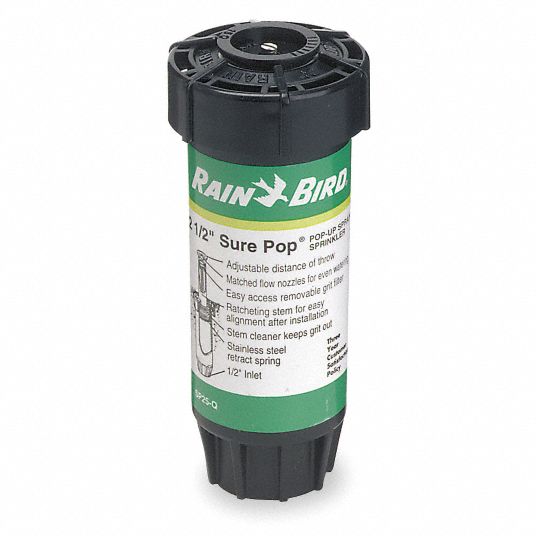 RAIN BIRD, 40° to 360°/Full Circle, 19 to 32 ft, Spray Head for Shrubs ...