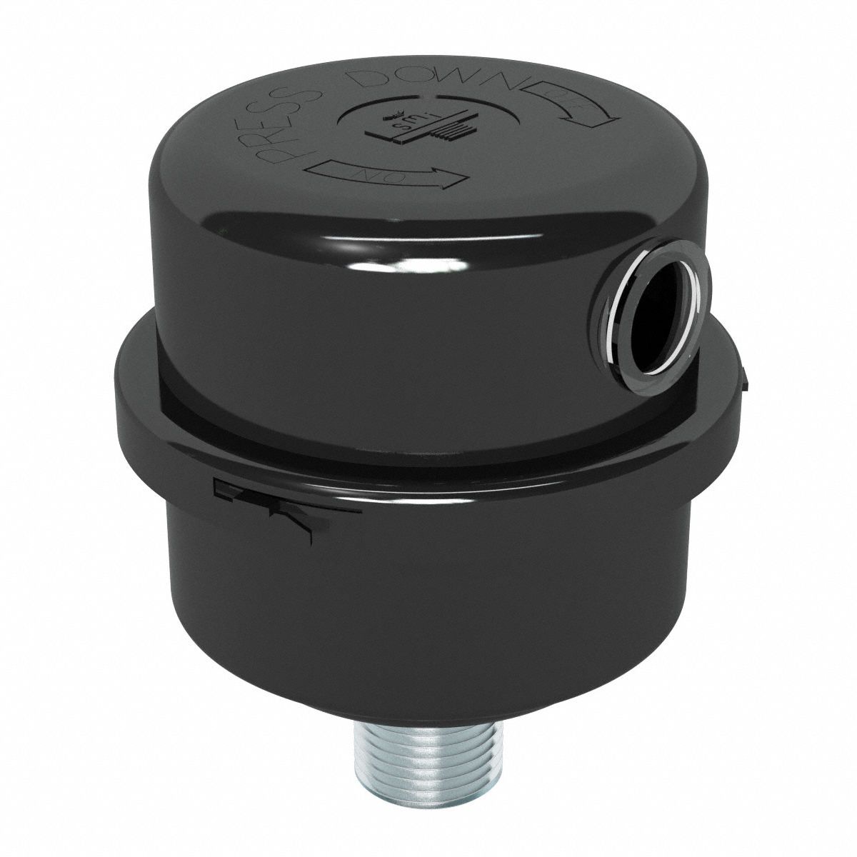 SOLBERG Filter Silencer: 1/2 in (M)NPT Inlet Size, 12 cfm, 3.81 in ...