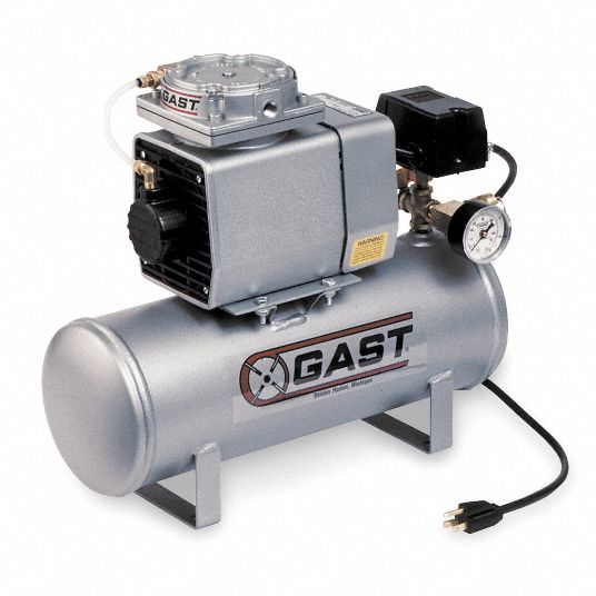 GAST, 0.12 hp, 1 Stage, Electric Air Compressor - 5Z671|DOA-P710T-AA ...