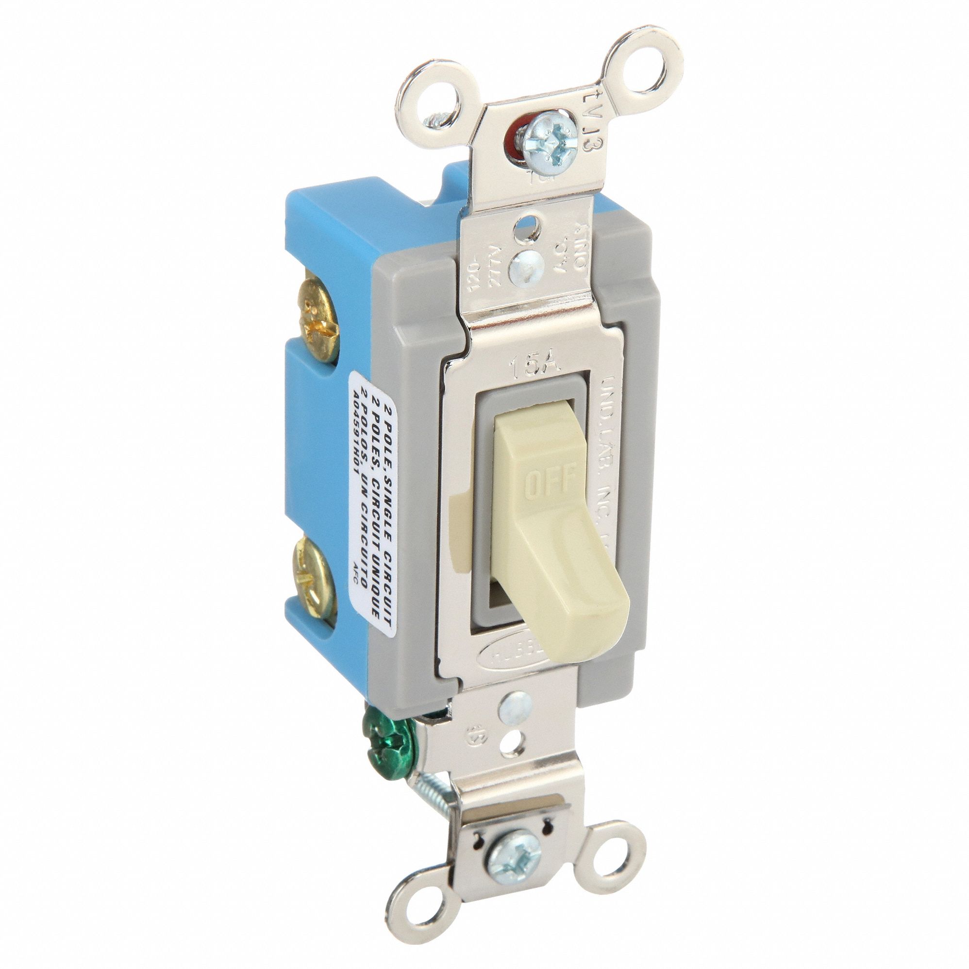 Toggle Switch, Double Pole, Wall Switch - 5Z721|HBL1202I - Grainger