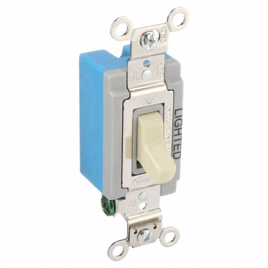 Toggle Switch, Single Pole, Illuminated Wall Switch - 5Z731|HBL1201IL ...