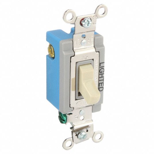 Toggle Switch, 3-Way, Illuminated Wall Switch - 5Z732|HBL1203IL - Grainger