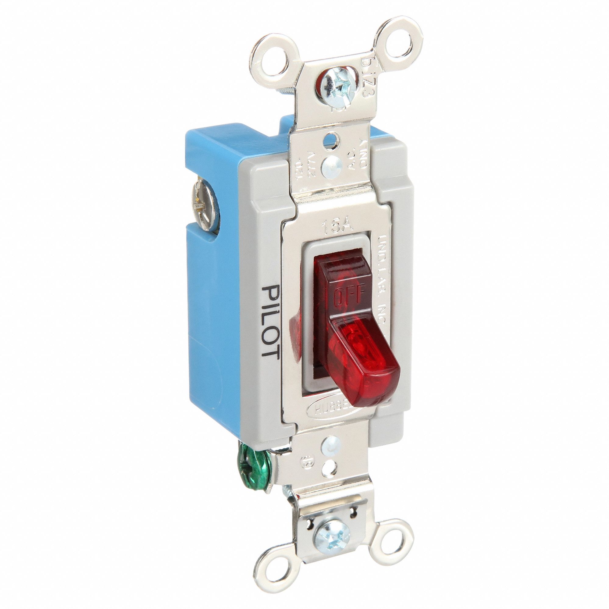 Toggle Switch, Single Pole, Pilot Light Wall Switch - 5Z735|HBL1201PL ...