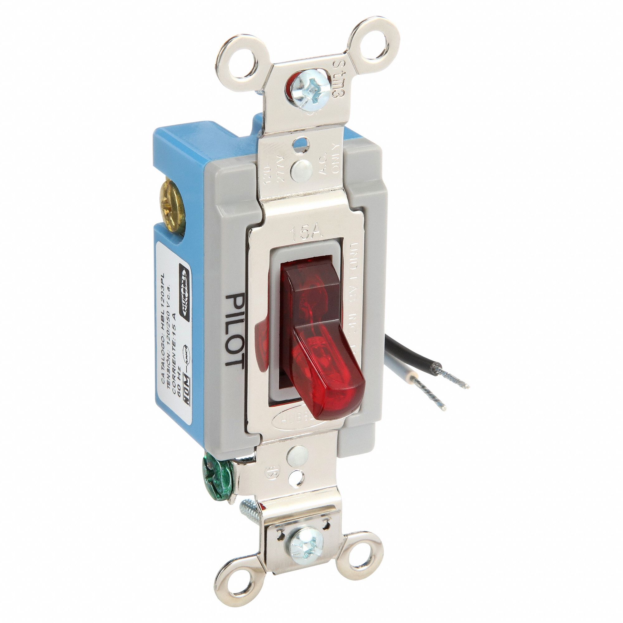 Toggle Switch, 3-Way, Pilot Light Wall Switch - 5Z736|HBL1203PL - Grainger