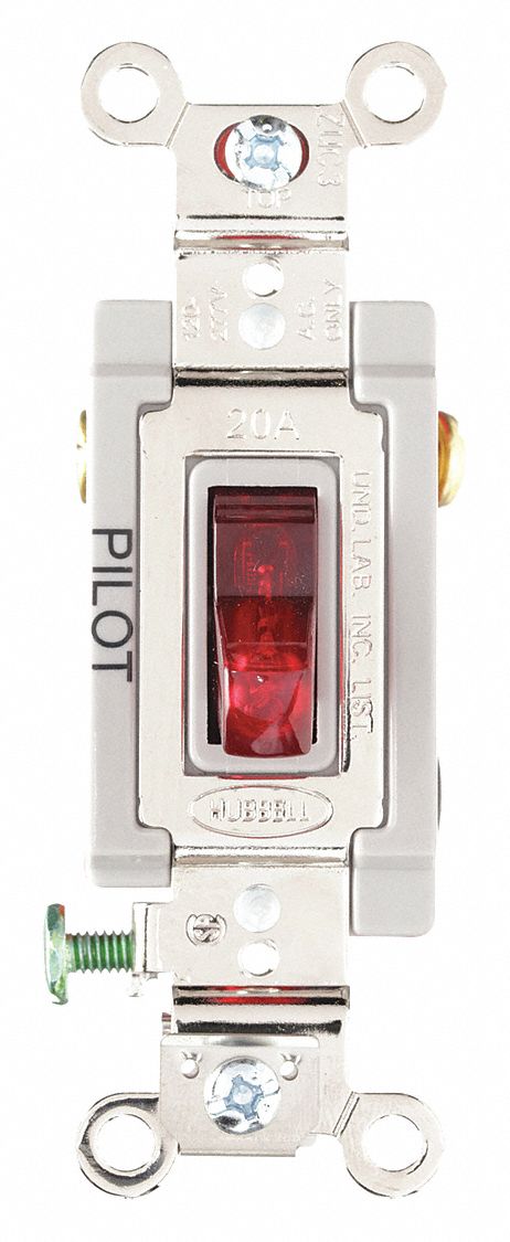 Toggle Switch, 3-Way, Pilot Light Wall Switch - 5Z738|HBL1223PL - Grainger