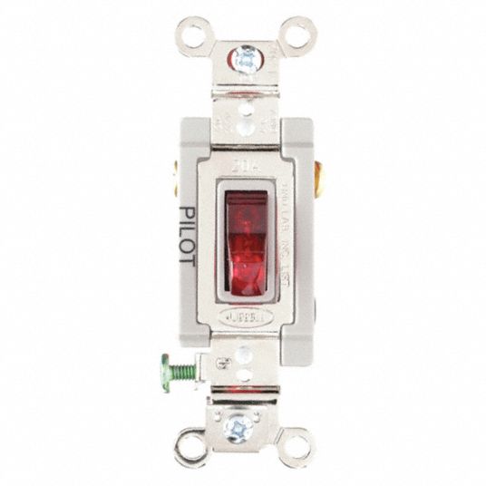 Toggle Switch, 3-Way, Pilot Light Wall Switch - 5Z738|HBL1223PL - Grainger