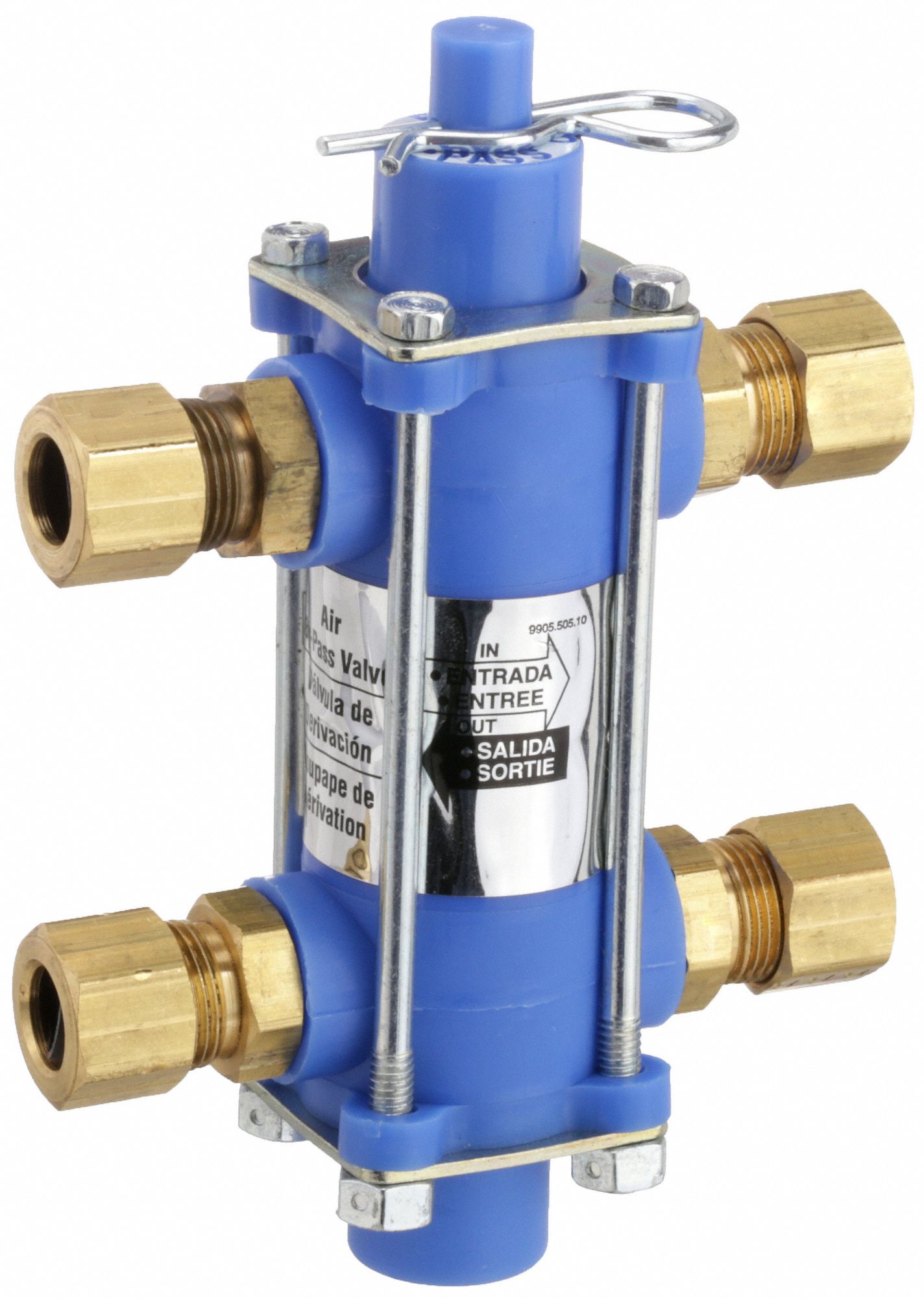 HANKISON, Metal/Plastic, Rubber, Air/Liquid Bypass Valve - 5Z777|1701-2 ...