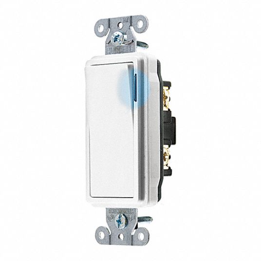 Rocker Switch, Single Pole, Illuminated Wall Switch - 5Z795|DS120ILW ...