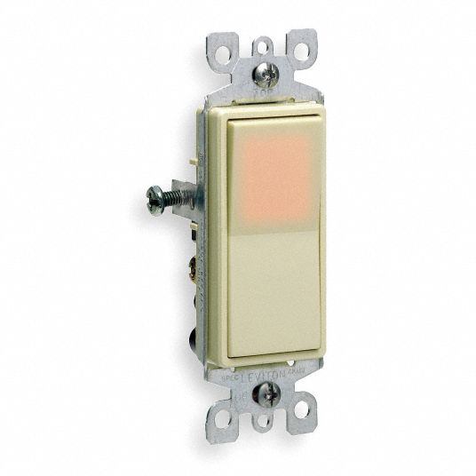 Illuminated Wall Switch, Maintained - Grainger