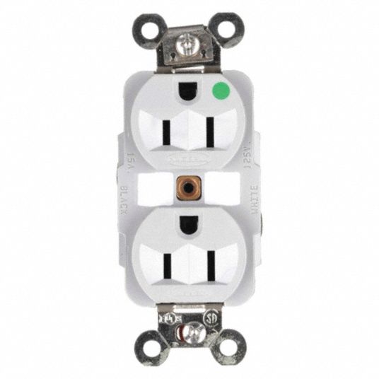 Duplex, 5-15R, Receptacle - 5Z825|HBL8200GY - Grainger