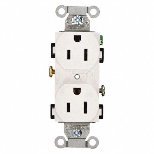 Duplex, 5-15R, Receptacle - 5Z834|CR15WHI - Grainger