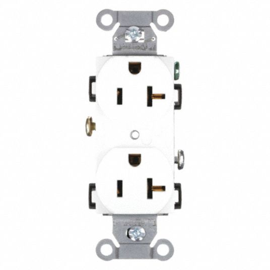 Duplex, 5-20R, Receptacle - 5Z835|CR20WHI - Grainger