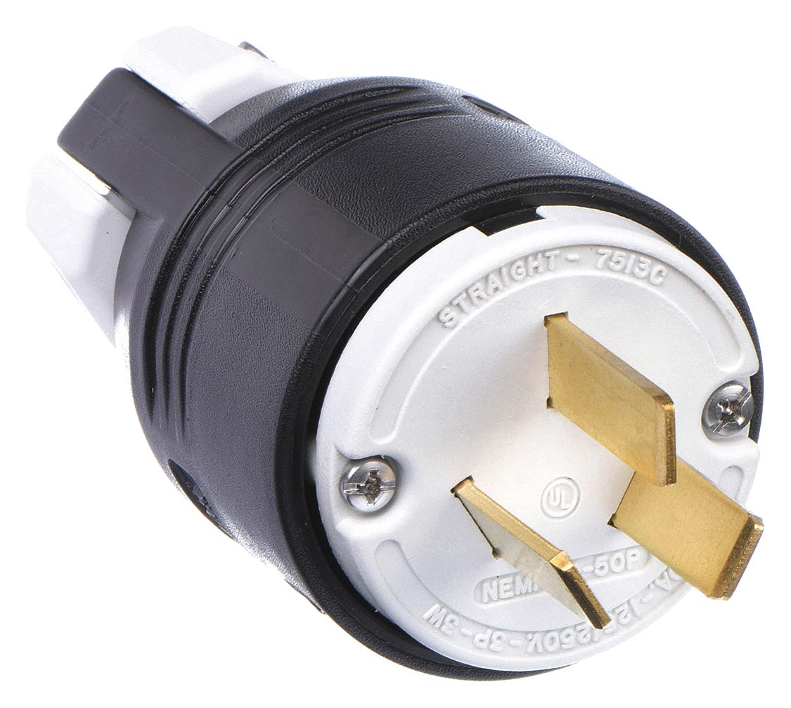 10-50P, 50 A, Straight Blade Plug - 5Z844|HBL7513C - Grainger