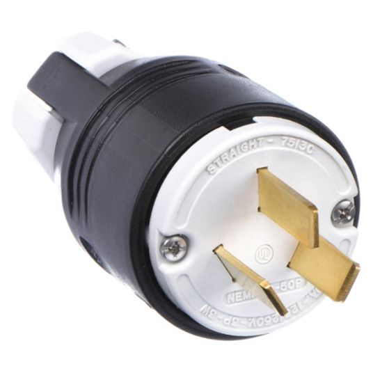 10-50P, 50 A, Straight Blade Plug - 5Z844|HBL7513C - Grainger