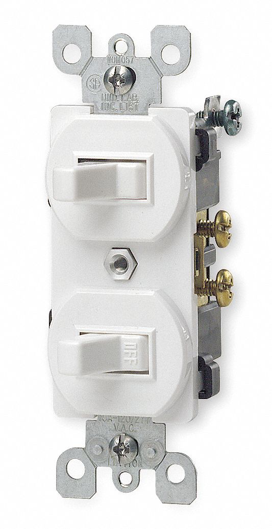 Combination Device, Duplex Switch Wiring Combination, Toggle, 5-15R ...