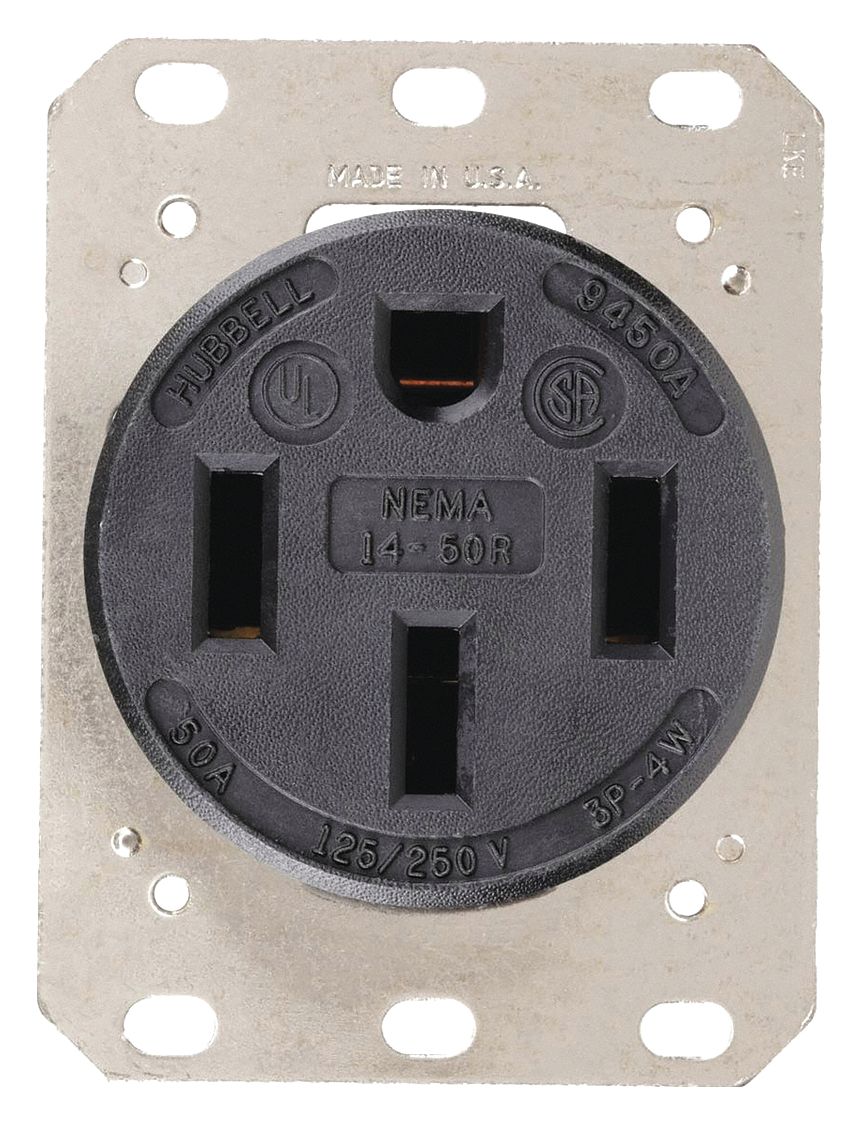 Single, 14-50R, Receptacle - 5Z885|HBL9450A - Grainger