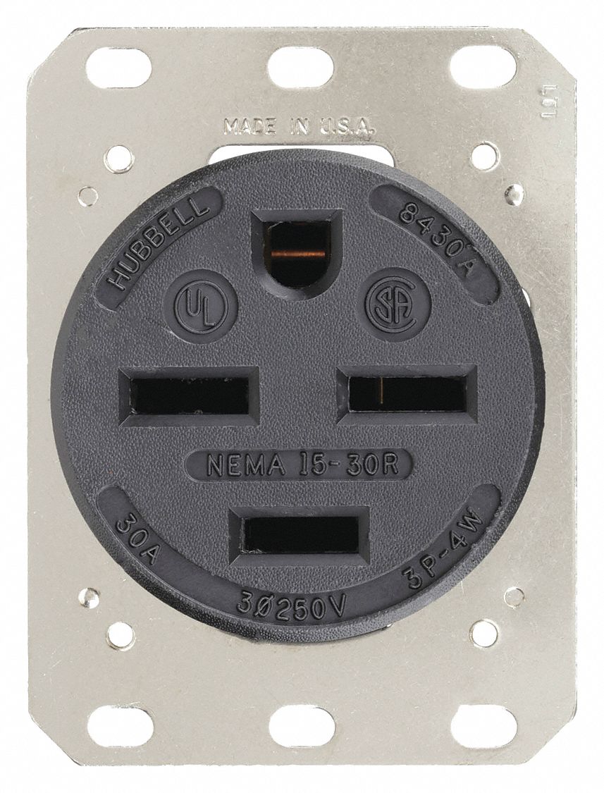 Single, 15-30R, Receptacle - 5Z889|HBL8430A - Grainger