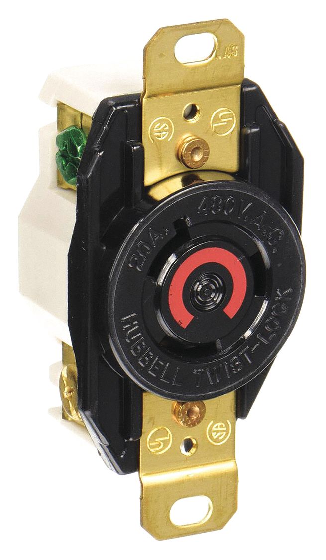 L8-20R, 20 A, Locking Receptacle - 5Z902|HBL2340 - Grainger
