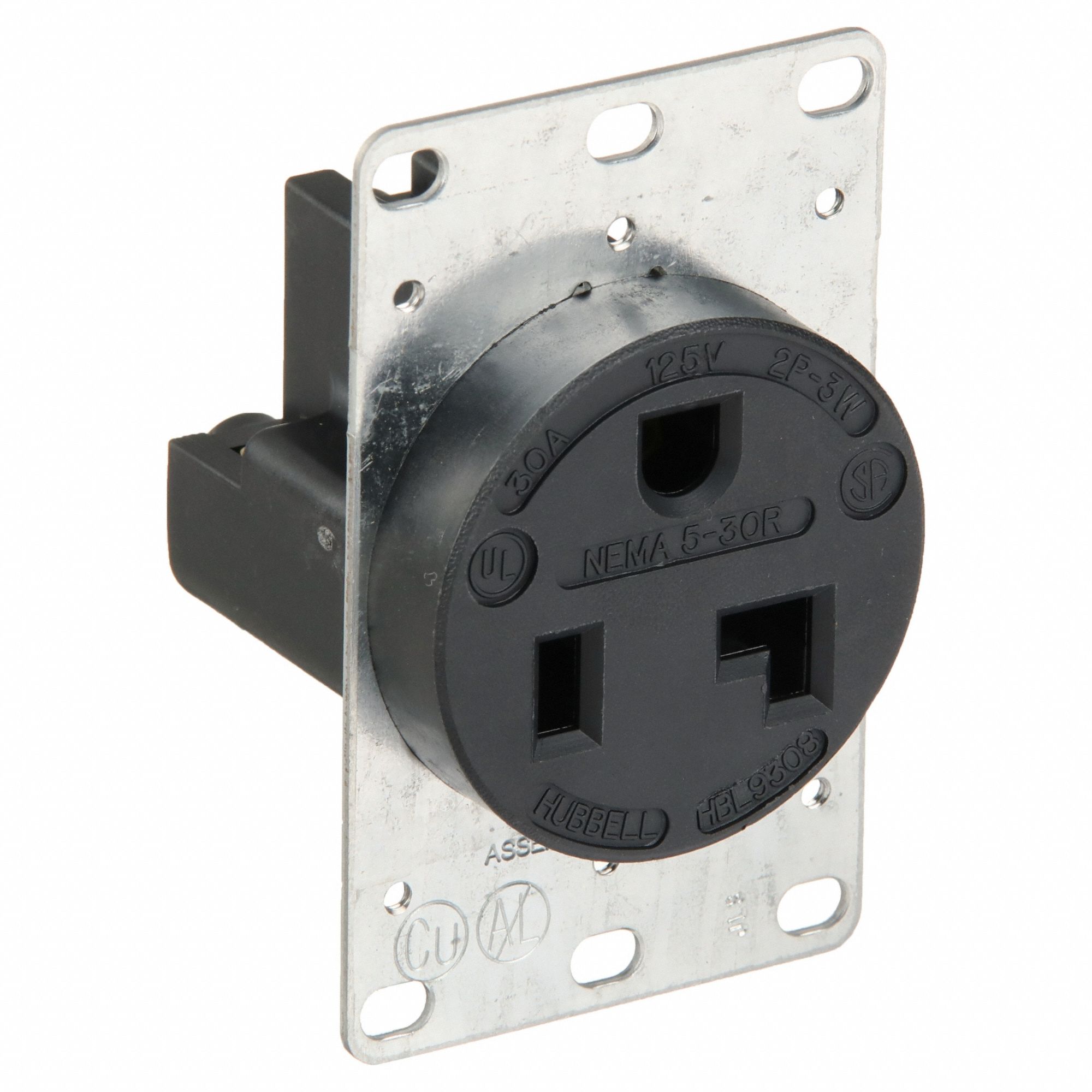 HUBBELL, Single, 5-30R, Receptacle - 5Z904|HBL9308 - Grainger