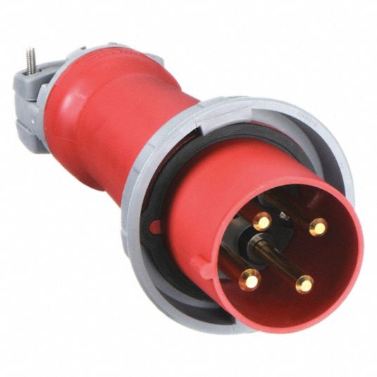 100 A, 480V AC, IEC Pin and Sleeve Plug - 5Z926|HBL4100P7W - Grainger