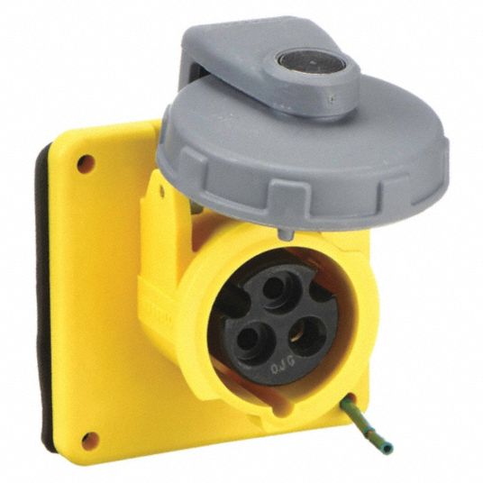 20 A, 125V AC, Watertight Pin and Sleeve Receptacle - 5Z930|HBL320R4W ...