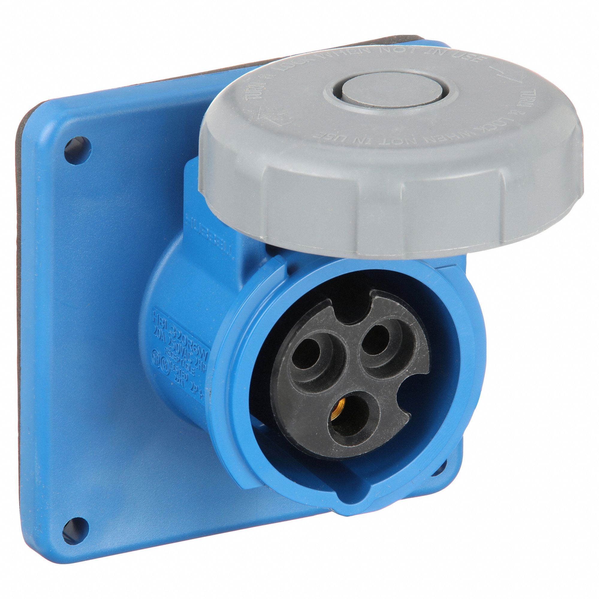 16A / 20A, 250V AC, Watertight Pin and Sleeve Receptacle - 5Z933 ...