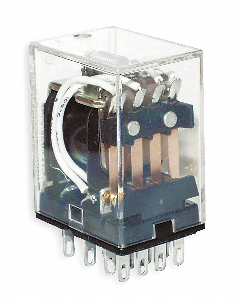 12V DC Coil Volts, Number of Pins - Relay 14 - Grainger