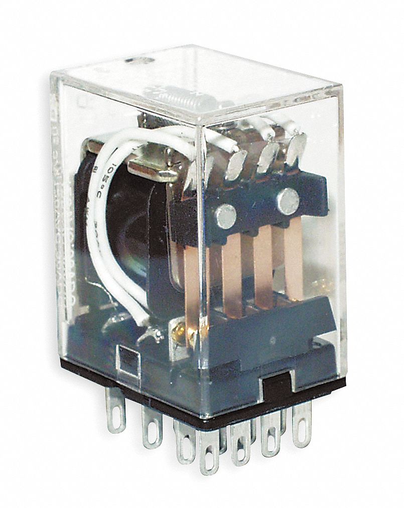 DAYTON 120VAC Coil Volts, General Purpose Relay, 10A @ 240VDC Contact ...