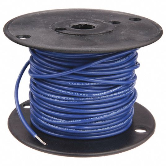 CAROL, 16 AWG Conductor Size, Blue, Hookup Wire - 5ZDK9|C2104A.12.07 ...
