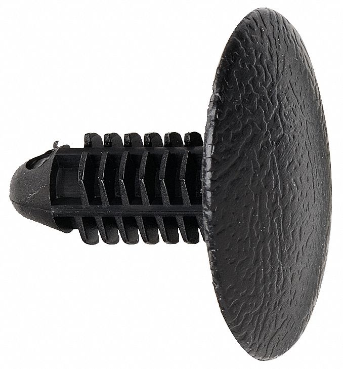 Metric, Ribbed, Push-In Rivet,Black,Dome,20mm L,PK50 - 5ZDL7|5ZDL7 ...