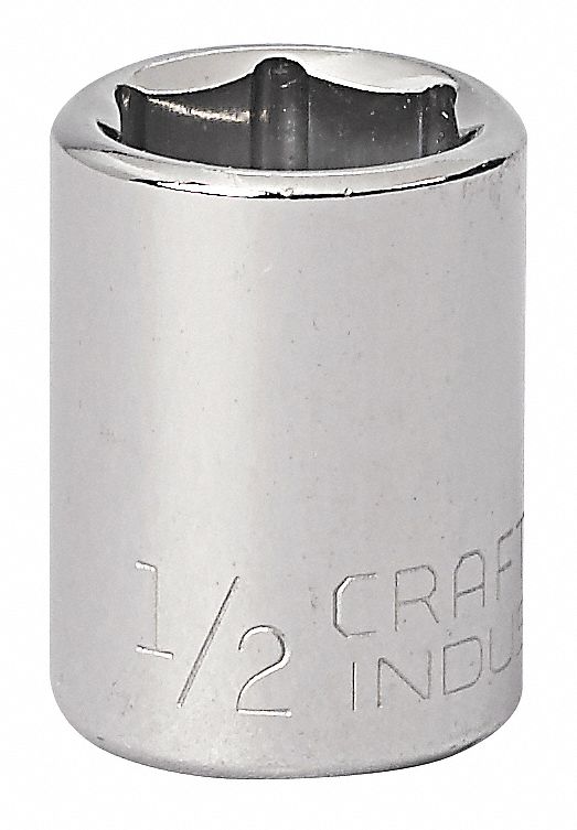 Socket, 3/8 in Drive Size, Alloy Steel, Chrome Finish - Grainger