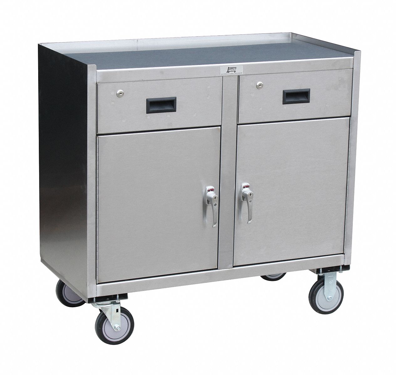 JAMCO, 37 in x 21 in, Stainless Steel, Mobile Cabinet Workbench - 5ZGK3 ...