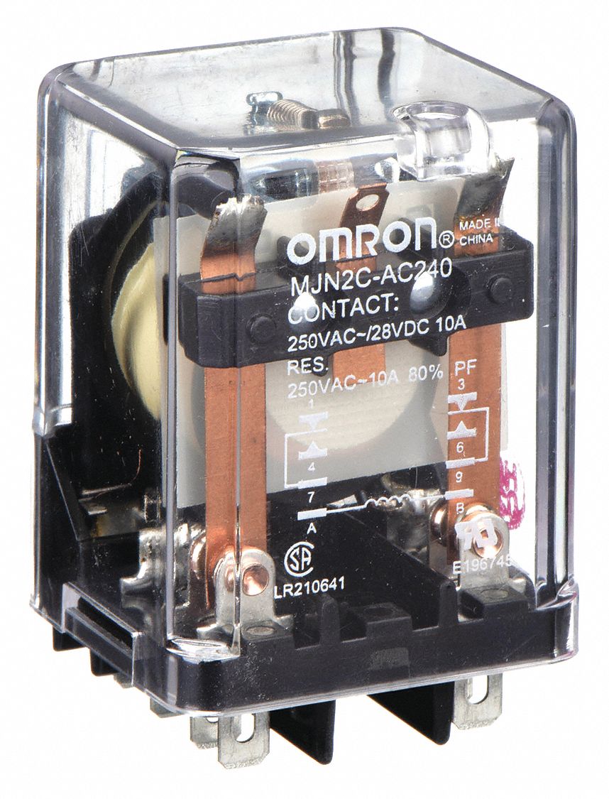 OMRON, Socket Mounted, 10 A Current Rating, General Purpose Relay - 5ZH68|MJN2C-AC240 - Grainger