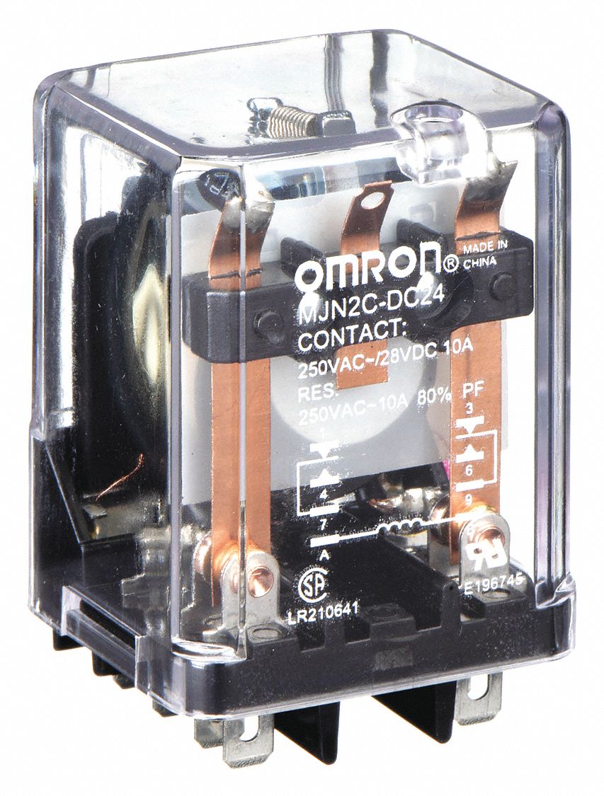 OMRON, Socket Mounted, 10 A Current Rating, General Purpose Relay - 5ZH71|MJN2C-DC24 - Grainger