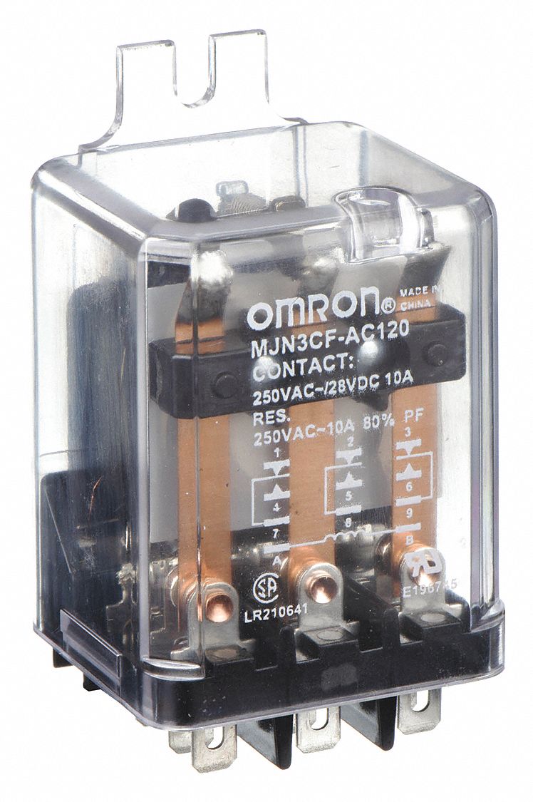 OMRON, Surface (Side Flange) Mounted, 10 A Current Rating, Flange Mount Relay - 5ZH85|MJN3CF ...