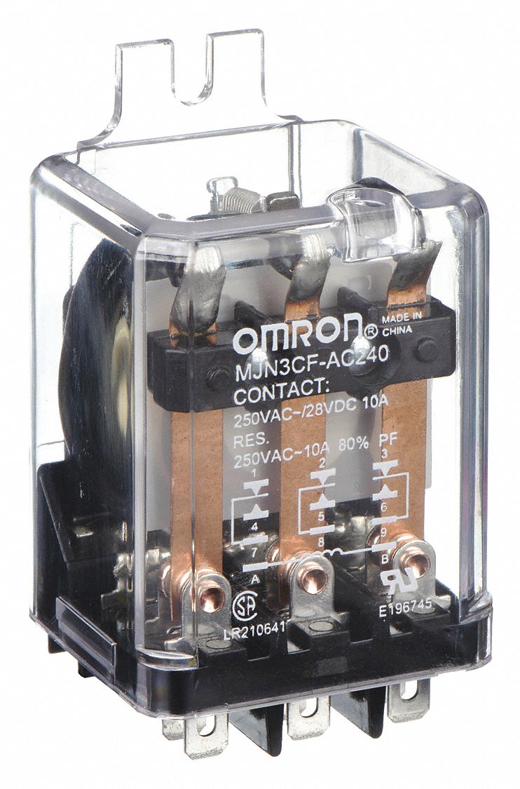 OMRON, Surface (Side Flange) Mounted, 30 A Current Rating, Flange Mount Relay - 5ZH87|MJN3CF ...